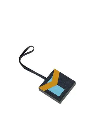 Hermès 2000-2026 Epsom Calfskin Y Lettre Au Carre Bag Charm Key Chain - Blue