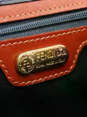 Fendi Pequin Coated Canvas Crossbody Bag