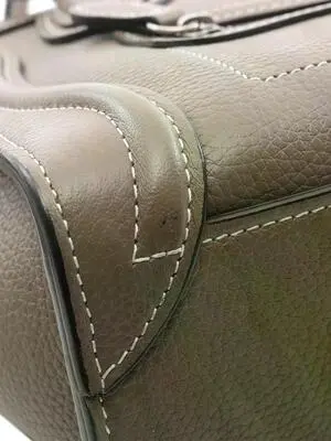 Celine Leather Luggage Tote Satchel - Grey