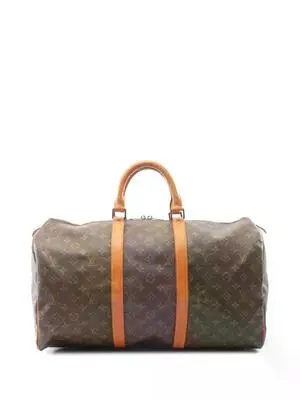 LOUIS VUITTON 1985 Monogram Keepall 50 Travel Bag - Brown