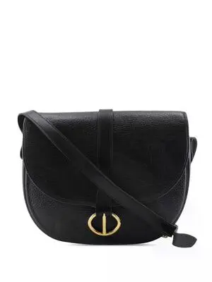 Dior Leather Flap Crossbody Bag - Black