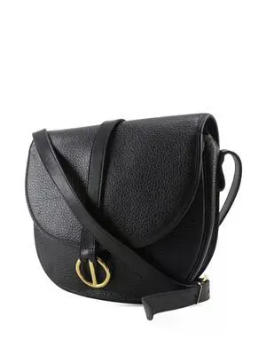Dior Leather Flap Crossbody Bag - Black
