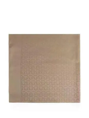 FERRAGAMO Gancini-monogram Scarf - Neutrals