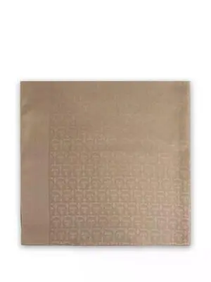 FERRAGAMO Gancini-monogram Scarf - Neutrals