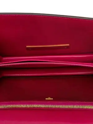 FERRAGAMO Calfskin Joanne Gancini Crossbody Bag - Pink