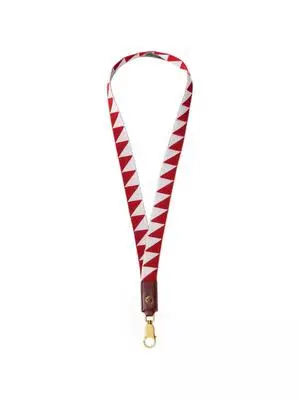 Versace Ribbon Keychain With Medusa Hardware - Red