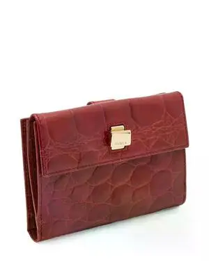 Furla Croc-embossed Leather Wallet