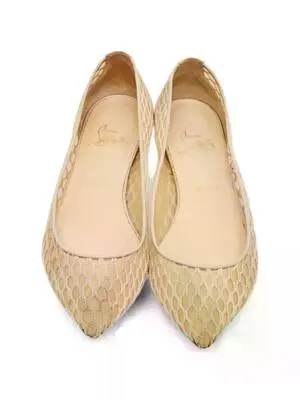 CHRISTIAN LOUBOUTIN Mesh Pointed-toe Ballet Flats