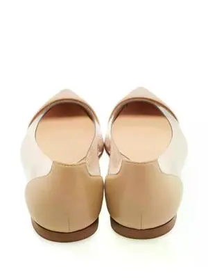 GIANVITO ROSSI Plexi Transparent Ballet Flats - White