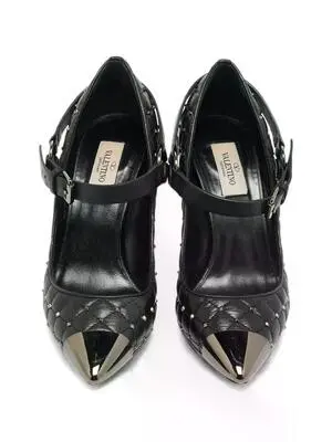 Valentino Garavani Rockstud Quilted Leather Heeled Pumps