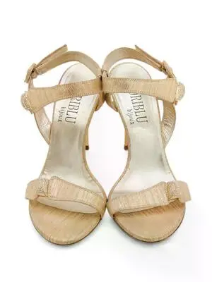 LORIBLU Crystal-embellished Ankle-strap Sandals