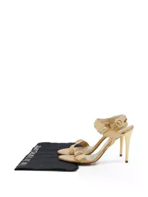 LORIBLU Crystal-embellished Ankle-strap Sandals