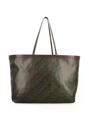 Balenciaga Logo-print Leather-trim Tote Bag