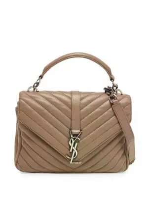 Saint Laurent 2016 Medium College Matelassé Tote Bag - Neutrals