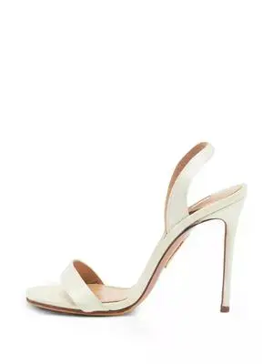 AQUAZZURA So Nude Slingback Stiletto Sandals - White