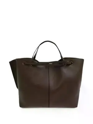 Max Mara Double Nappa Leather Tote Bag - Brown