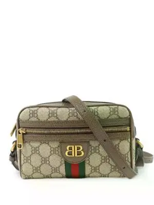 Balenciaga X Gucci The Hacker Project Bb Monogram Shoulder Bag - Neutrals