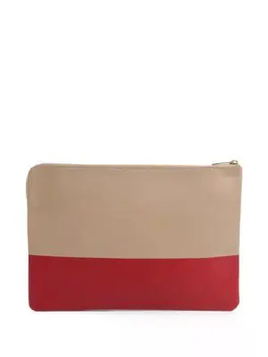 CELINE Two-tone Leather Clutch Bag