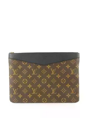 LOUIS VUITTON Daily Pouch Monogram Clutch Bag - Brown