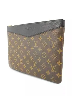LOUIS VUITTON Monogram Clutch Bag - Brown
