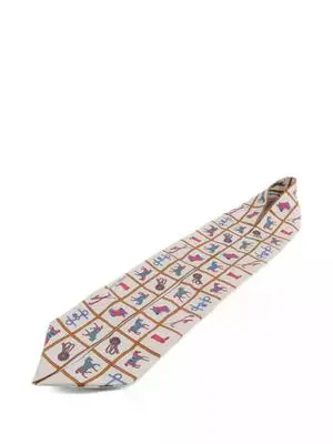 Hermès Twilly Equestrian-print Scarf