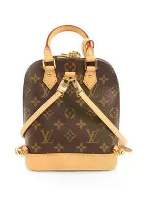 LOUIS VUITTON Alma Monogram Backpack - Brown
