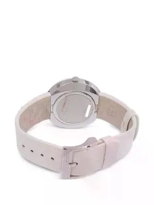 Gucci U-play 35mm Watch With -tone Dial And Leather Strap