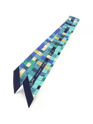 Hermès Print Silk Scarf - Blue