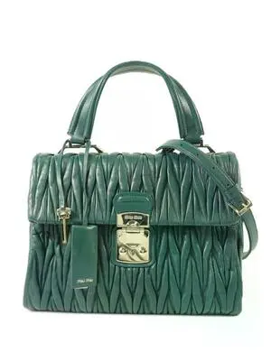 Miu Miu Matelassé Shoulder Bag - Green