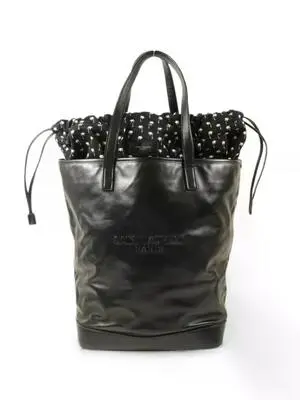 Saint Laurent Teddy Drawstring Tote Bag - Black