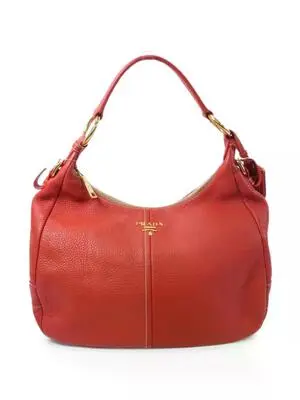 Prada Leather Tote Bag - Red