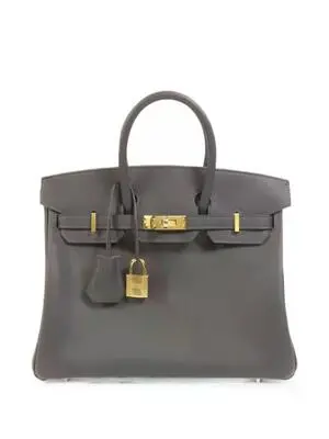 Hermès 2025 25 Birkin Swift Shoulder Bag - Grey