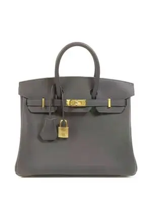 Hermès 25 Birkin Swift Shoulder Bag - Grey