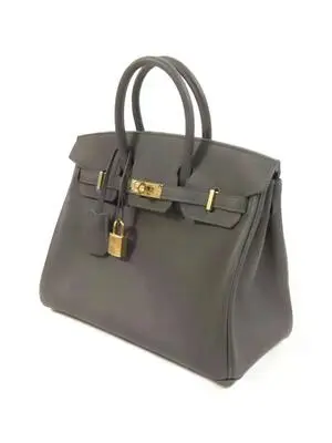 Hermès 25 Birkin Swift Shoulder Bag - Grey