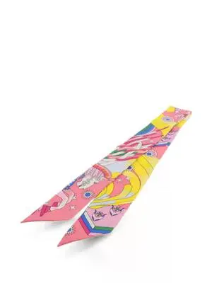 Hermès Twilly Graphic-print Scarf - Pink