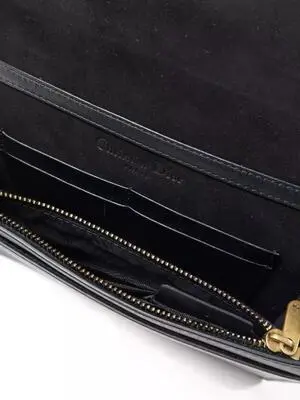 Dior Star-studded Leather Shoulder Bag - Black
