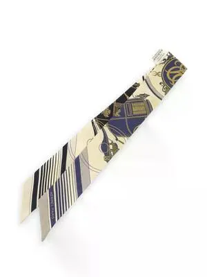 Hermès Twilly Silk Scarf - Neutrals