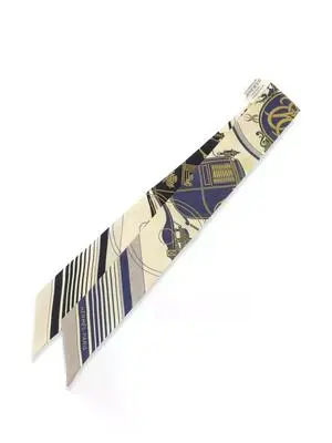 Hermès Twilly Silk Scarf - Neutrals