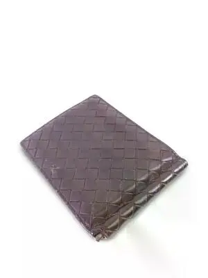 Bottega Veneta Intrecciato Bifold Money-clip Wallet - Brown