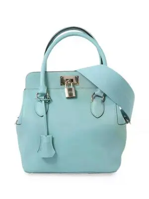 Hermès 20 Tool Box Swift Leather Tote Bag - Blue