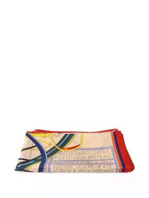 Hermès Projet De Voiture Scarf - Neutrals