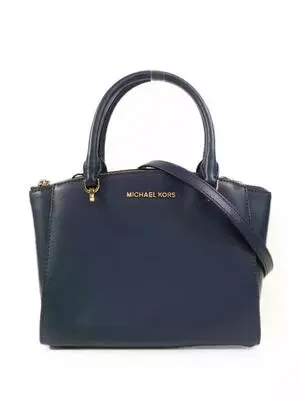 Michael Kors Logo-detail Leather Shoulder Bag - Blue