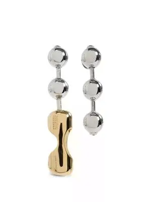 MAISON MARGIELA Two-tone Orb Drop Earrings - Silver