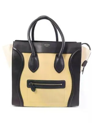 Celine Mini Luggage Leather Tote Bag - Neutrals