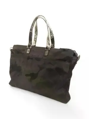 Valentino Garavani Camouflage-print Briefcase Bag - Black