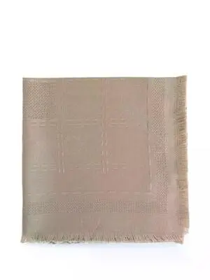 FERRAGAMO Gancini Jacquard-logo Scarf - Neutrals