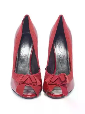 LANVIN Bow Peep-toe Pumps