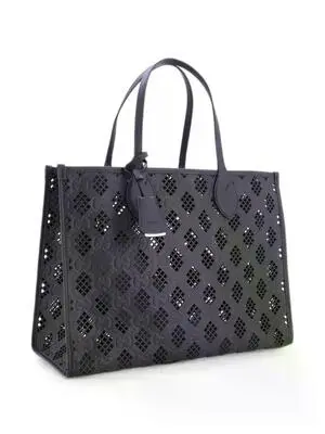 Gucci Gg Debossed Laser Cut Leather Medium Tote Bag