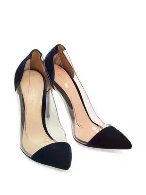 GIANVITO ROSSI Plexi Velvet Pumps