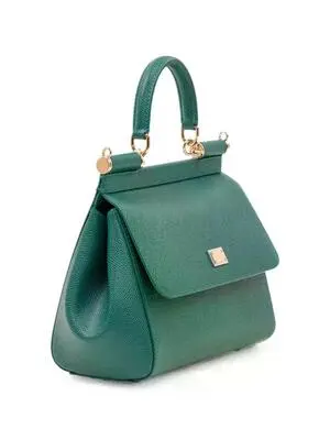 Dolce & Gabbana Small Sicily Leather Tote Bag